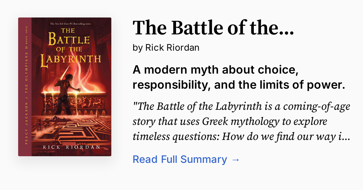 The Battle of the Labyrinth | Summary, Analysis, FAQ