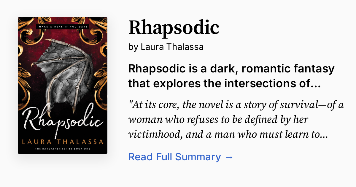Rhapsodic by Laura Thalassa | Summary, Audio, Analysis, FAQ