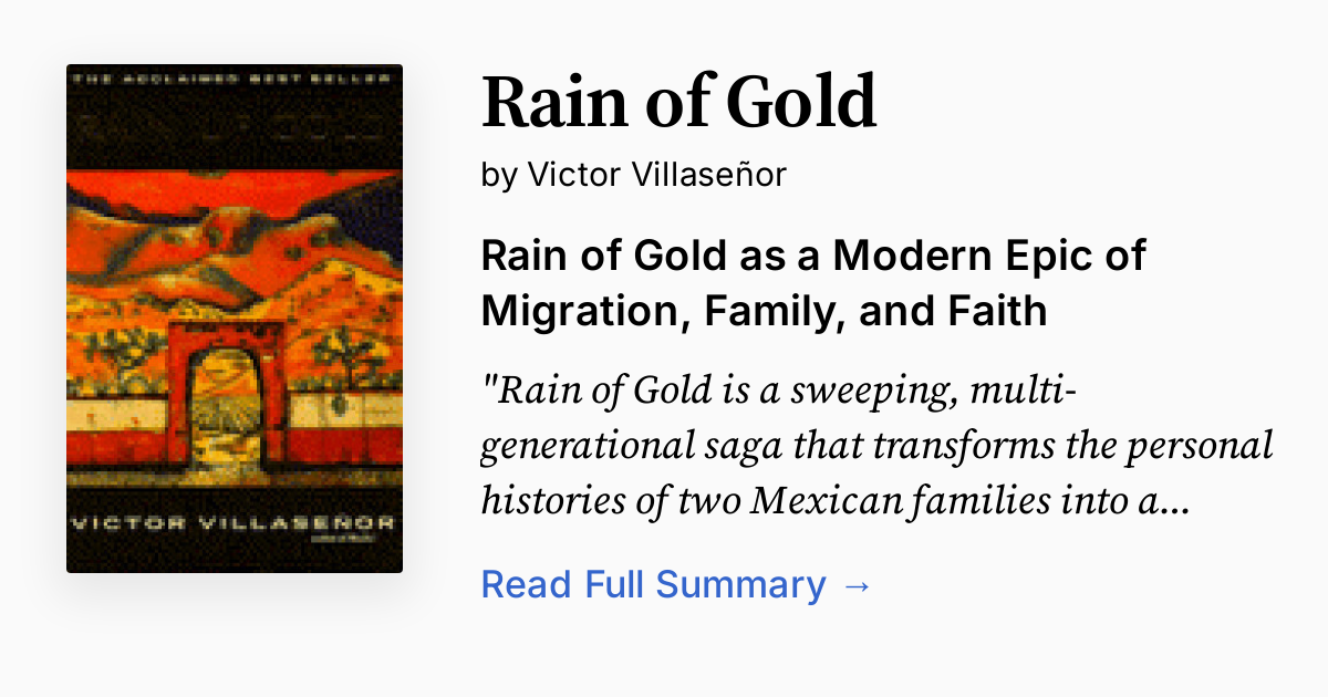 Rain of Gold by Victor Villaseñor | Summary, Audio, Analysis, FAQ