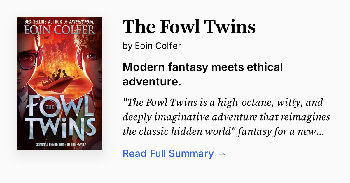 The Fowl Twins by Eoin Colfer | Summary, Audio, Analysis, FAQ