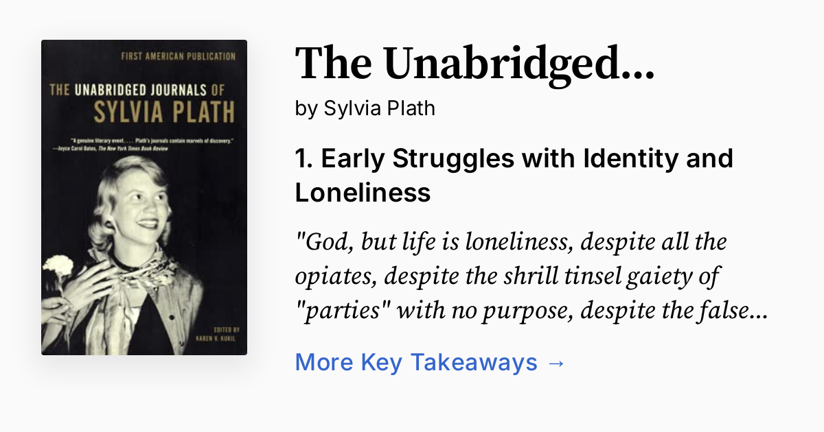 The Unabridged Journals of Sylvia Plath | Summary, Audio, Quotes