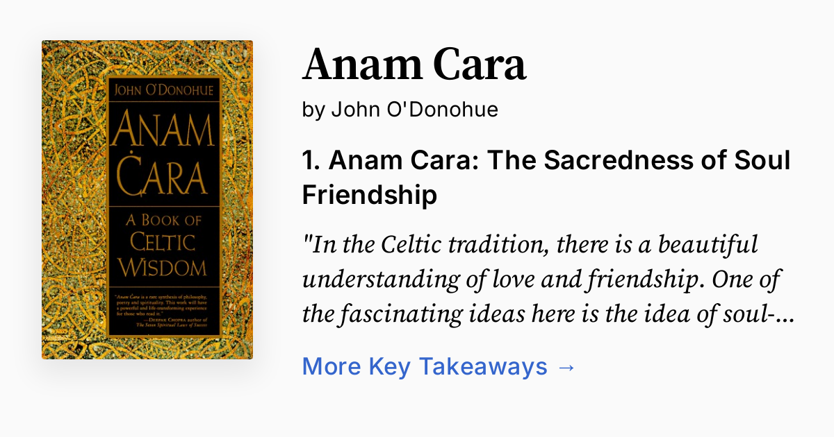 Anam Cara by John O'Donohue | Summary, Quotes, FAQ, Audio