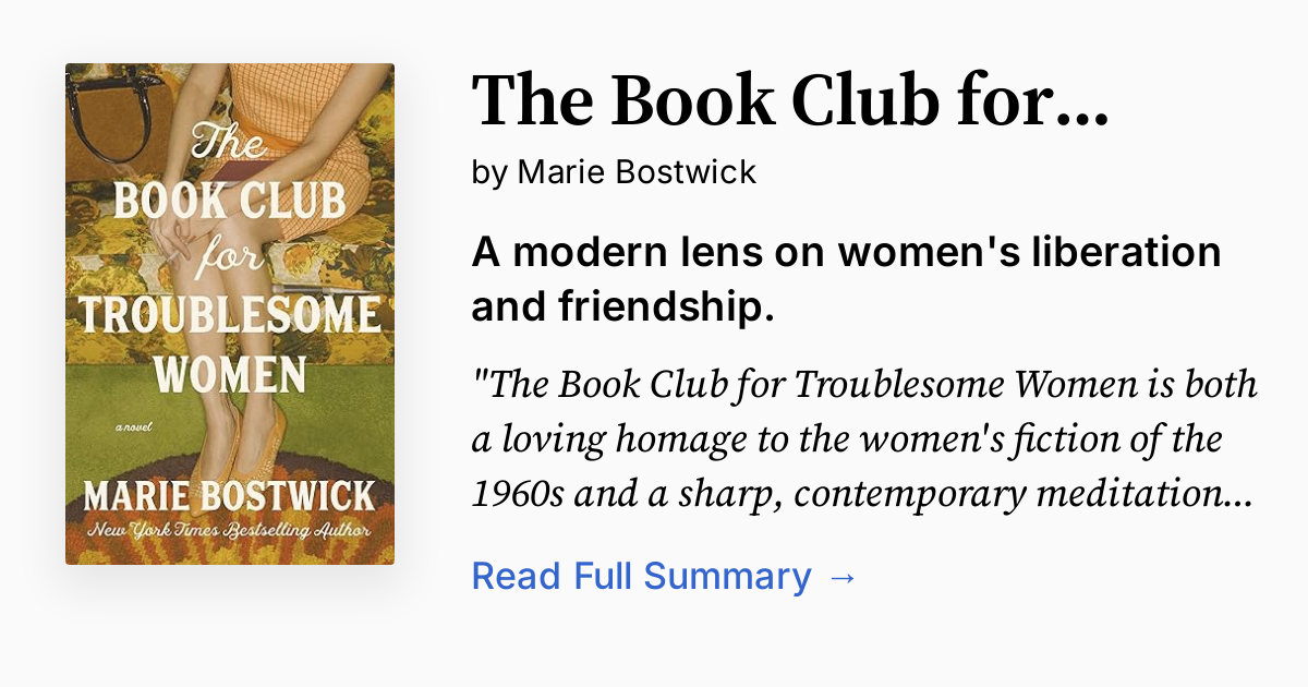 The Book Club for Troublesome Women | Summary, Analysis, FAQ
