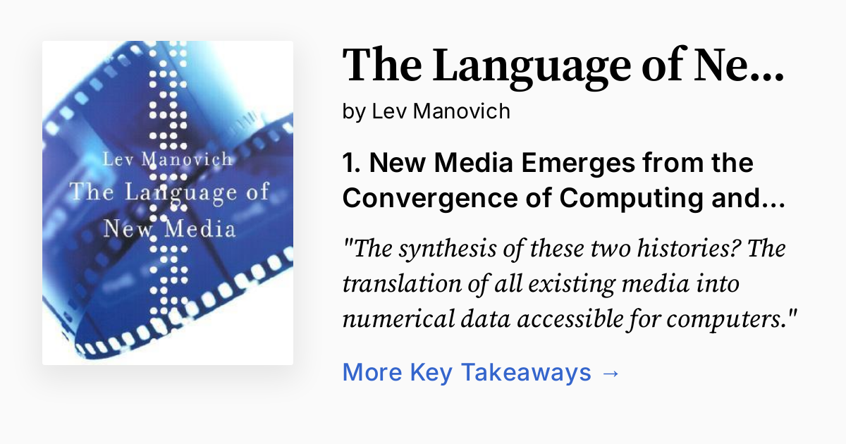 The Language of New Media | Summary, Audio, Quotes, FAQ