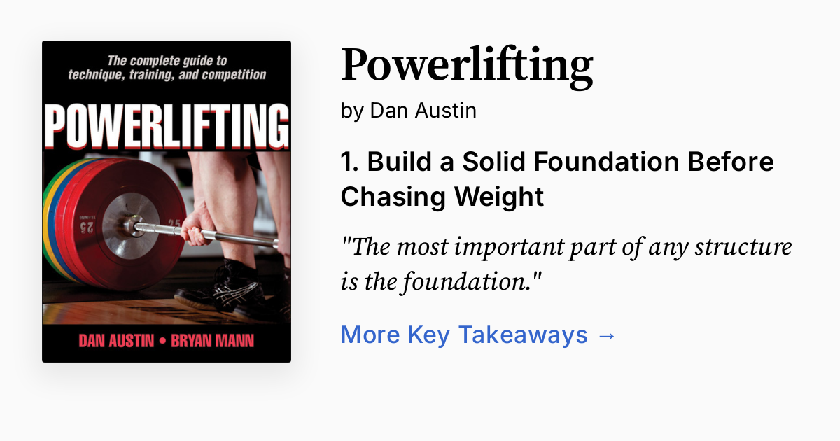 Powerlifting by Dan Austin | Summary, Audio, Quotes