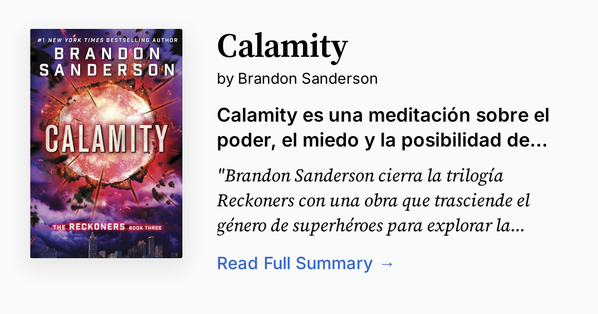 Calamity by Brandon Sanderson | Summary, Audio, Analysis