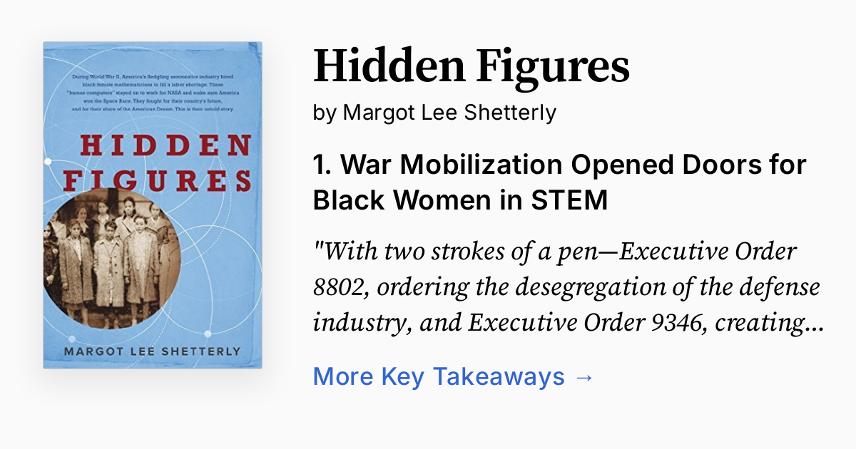 Hidden Figures by Margot Lee Shetterly | Summary, Quotes, FAQ, Audio