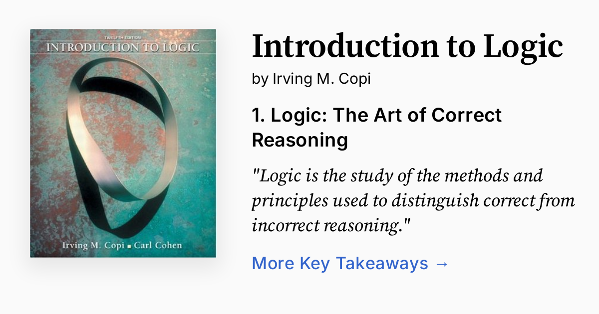 Introduction to Logic | Summary, Audio, Quotes, FAQ