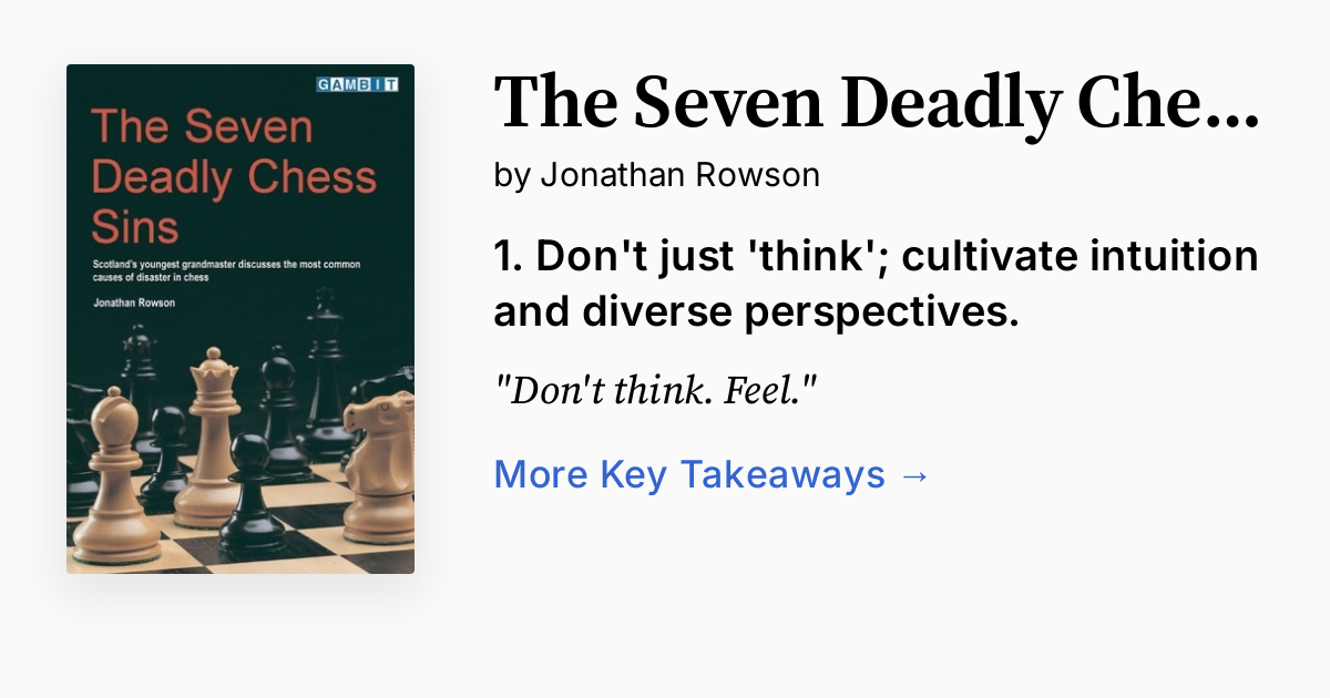 The Seven Deadly Chess Sins | Summary, Quotes, Audio