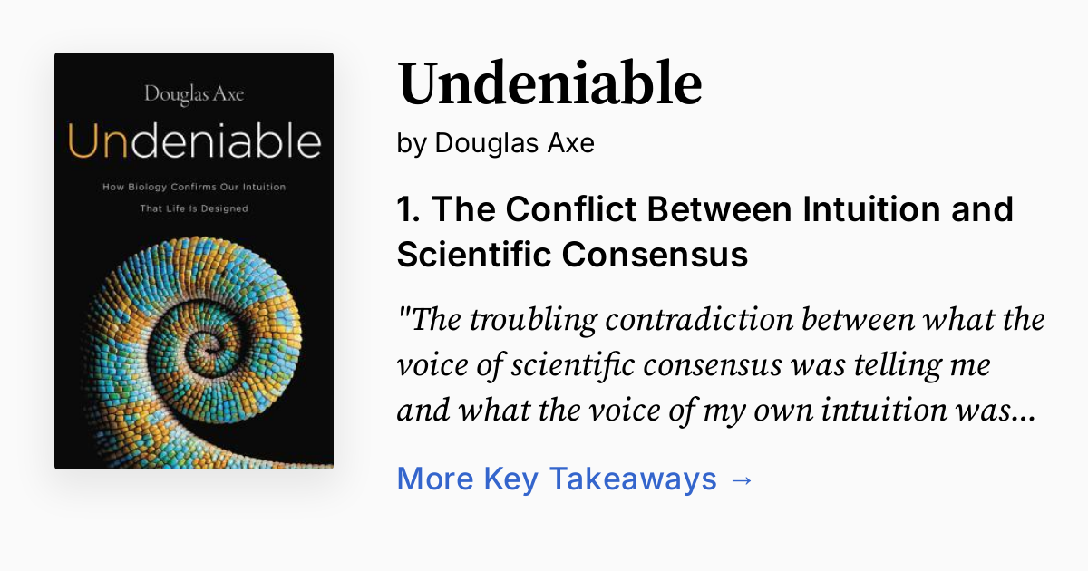 Undeniable by Douglas Axe | Summary, Audio, Quotes