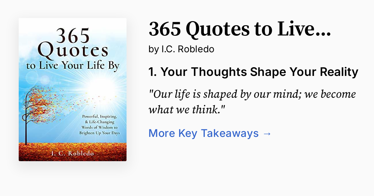 365 Citas para Vivir Su Vida | Resumen, Audio, Quotes