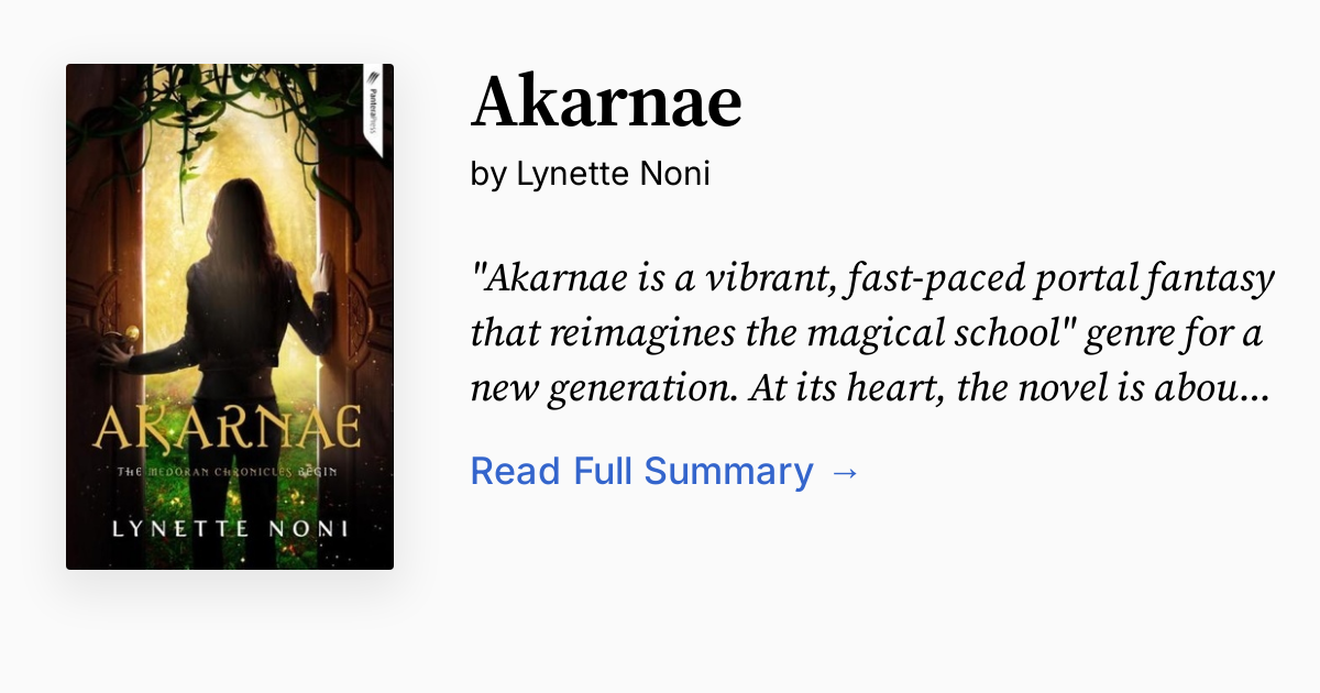 Akarnae by Lynette Noni | Summary, Analysis, FAQ