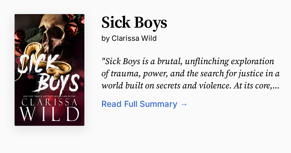 Sick Boys by Clarissa Wild | Summary, Audio, Analysis, FAQ