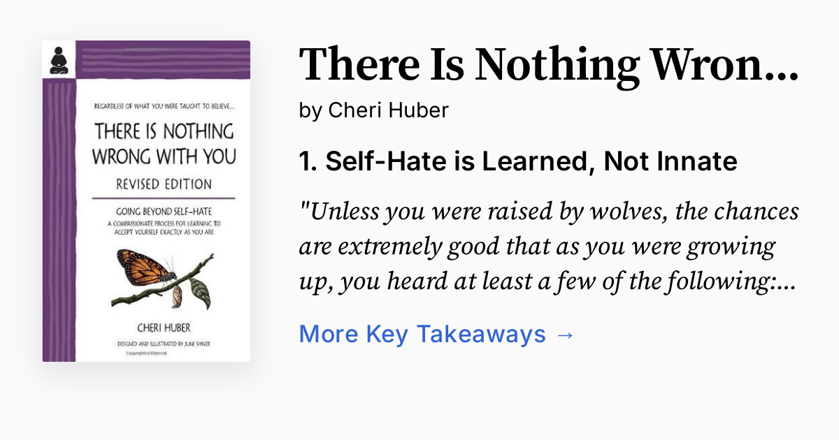 There Is Nothing Wrong with You | Summary, Audio, Quotes, FAQ