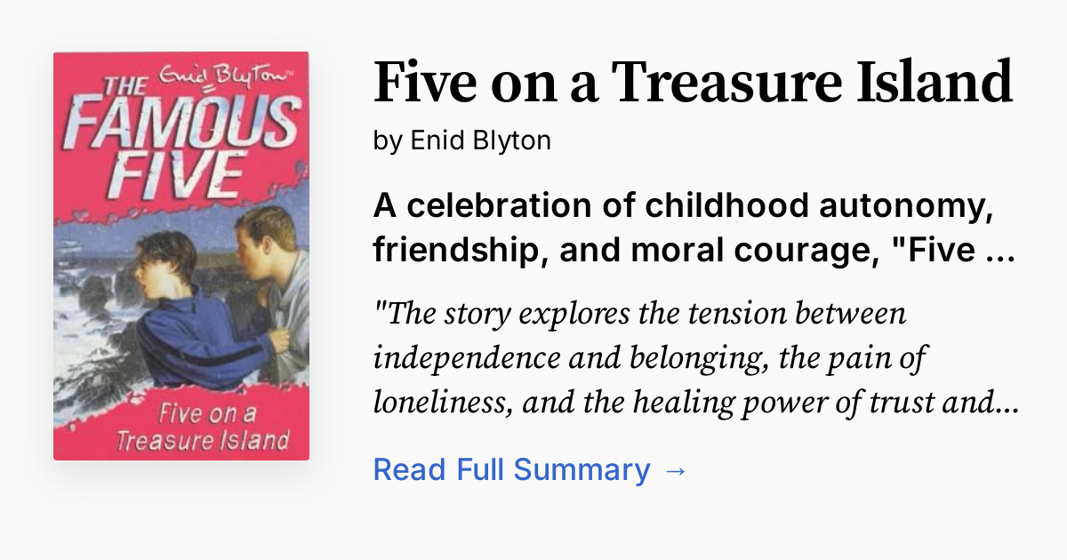 Five on a Treasure Island | Summary, Audio, Analysis, FAQ