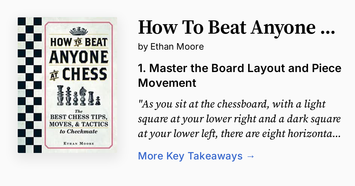 How To Beat Anyone At Chess | Summary, Audio, Quotes