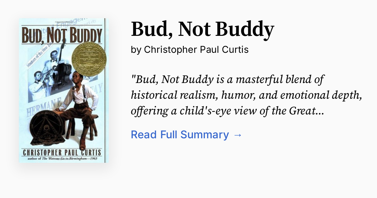 Bud, Not Buddy by Christopher Paul Curtis | Summary, Audio, Analysis, FAQ