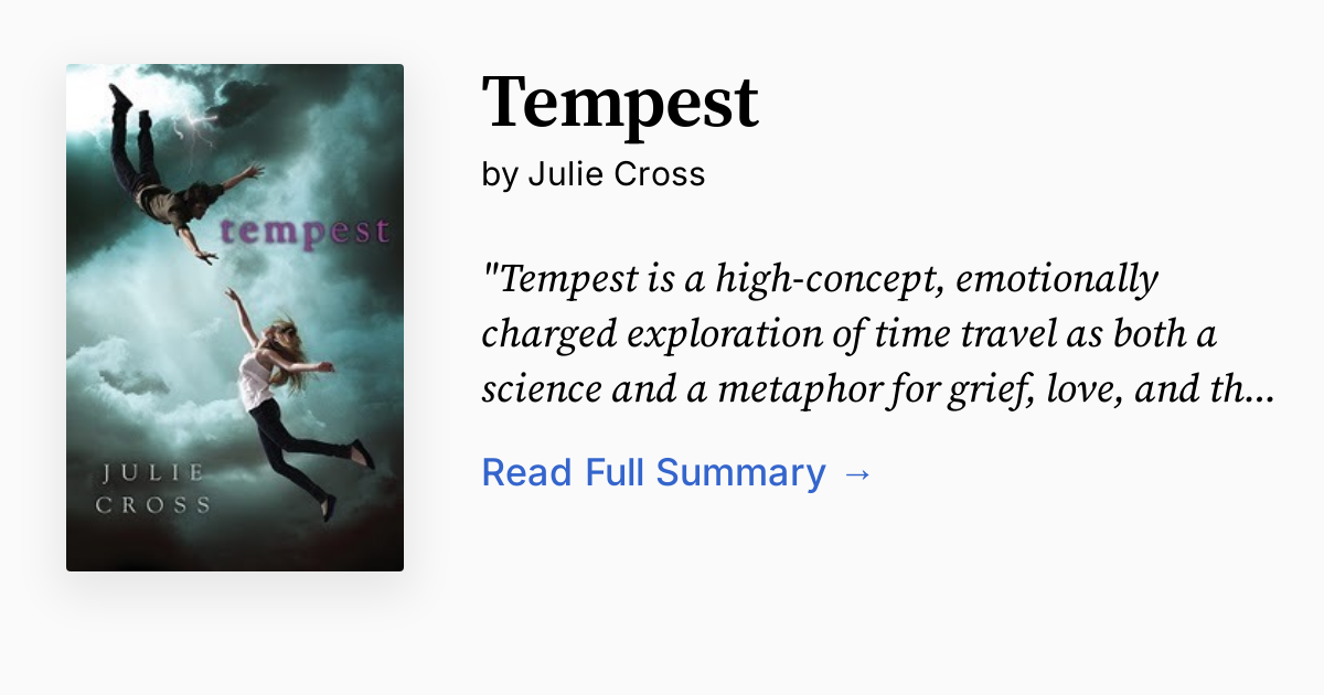 Tempest by Julie Cross | Summary, Audio, Analysis