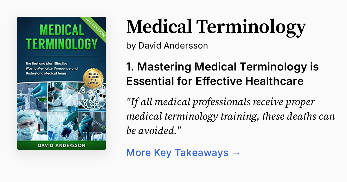 Medical Terminology | Summary, Audio, Quotes