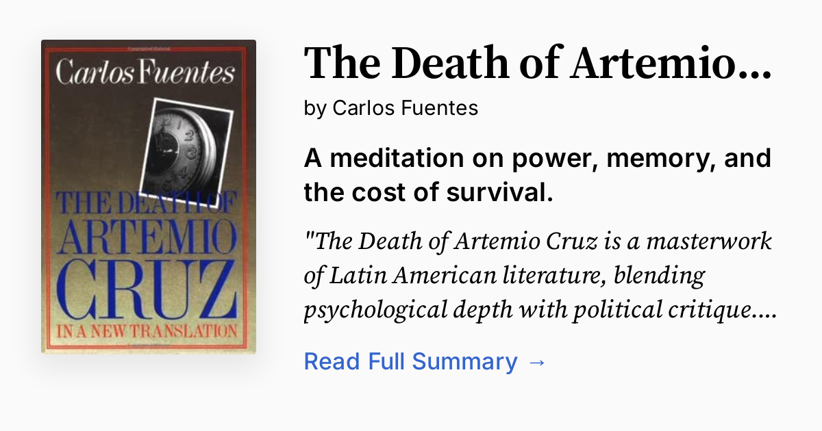 The Death of Artemio Cruz | Summary, Analysis, FAQ