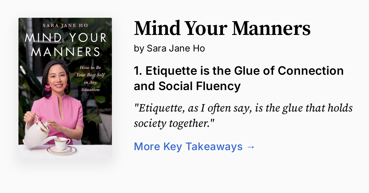 Mind Your Manners | Summary, Quotes, Audio