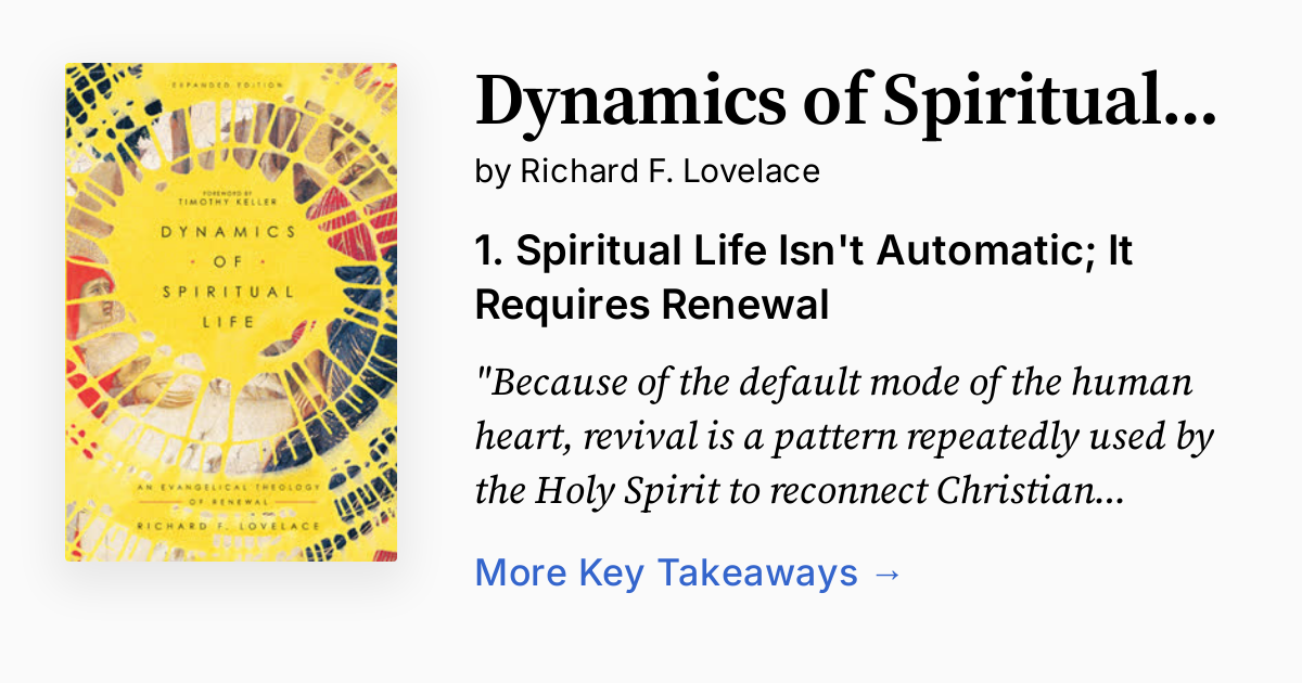 Dynamics of Spiritual Life | Summary, Audio, Quotes
