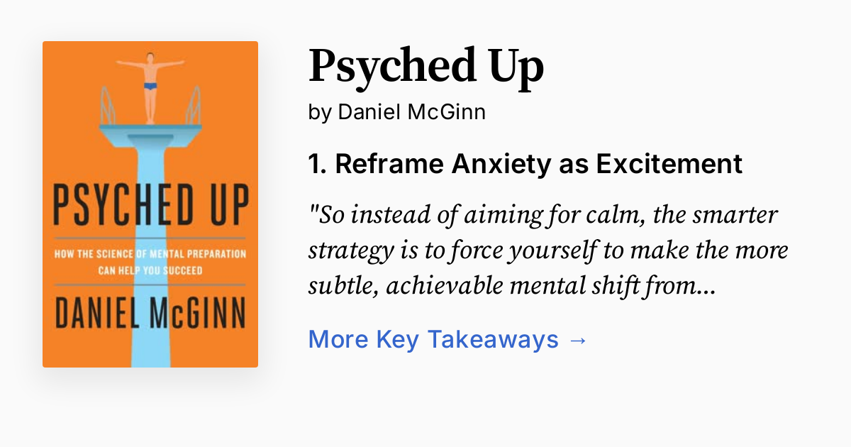 Psyched Up by Daniel McGinn | Summary, Audio, Quotes