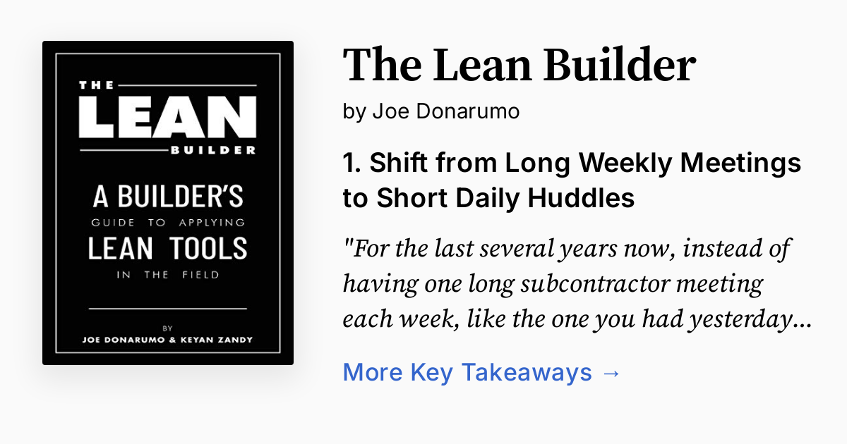 The Lean Builder | Summary, Quotes, FAQ, Audio