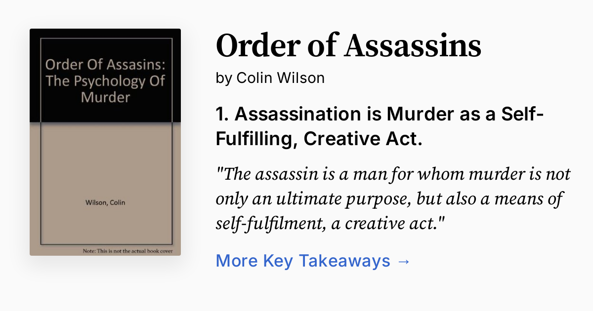 Order of Assassins | Summary, Audio, Quotes