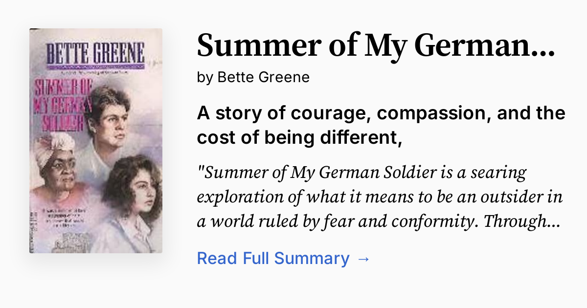 Summer of My German Soldier | Summary, Analysis
