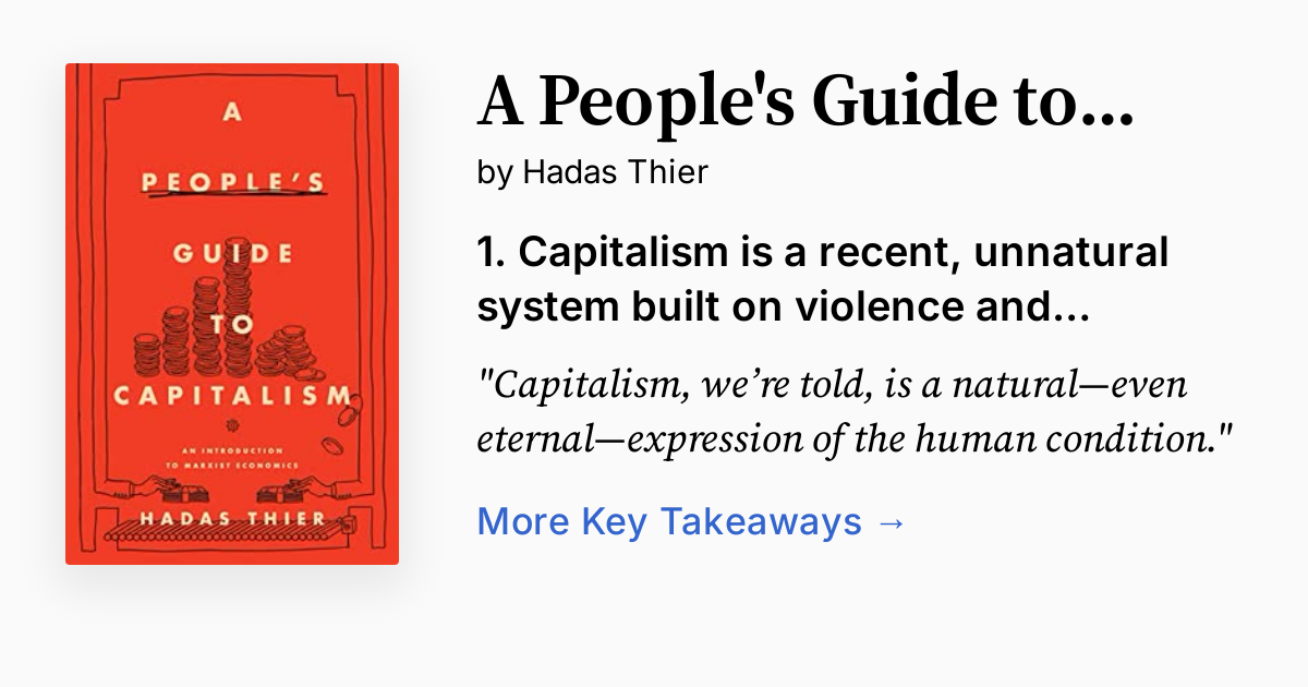 A People's Guide to Capitalism | Summary, Quotes, Audio