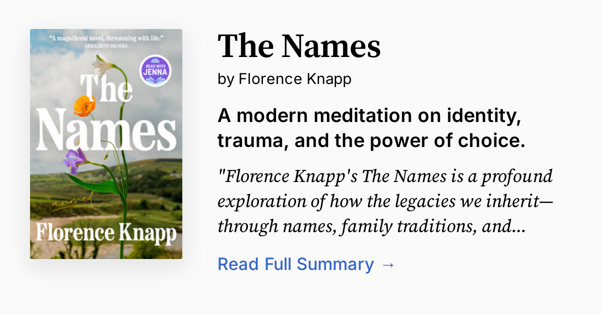 The Names by Florence Knapp | Summary, Analysis, FAQ