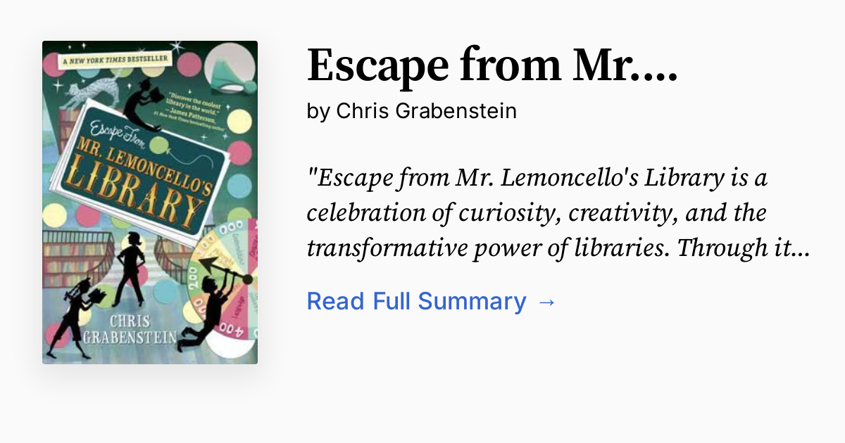 Escape from Mr. Lemoncello's Library | Summary, Analysis, FAQ