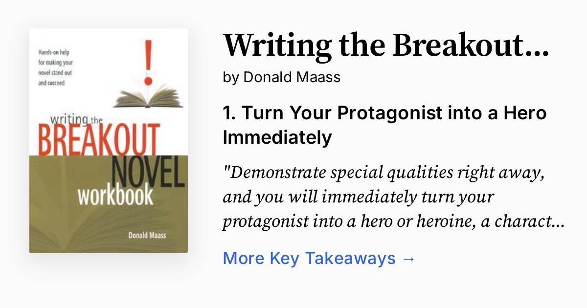Writing the Breakout Novel Workbook | Summary, Audio, Quotes