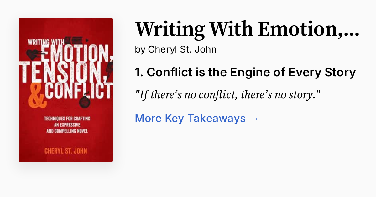 Writing With Emotion, Tension, and Conflict | Summary, Audio, Quotes