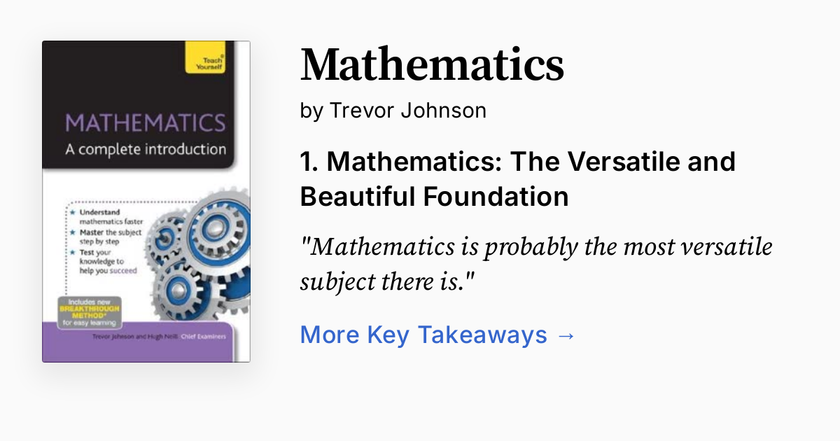 Mathematics by Trevor Johnson | Summary, Audio, Quotes