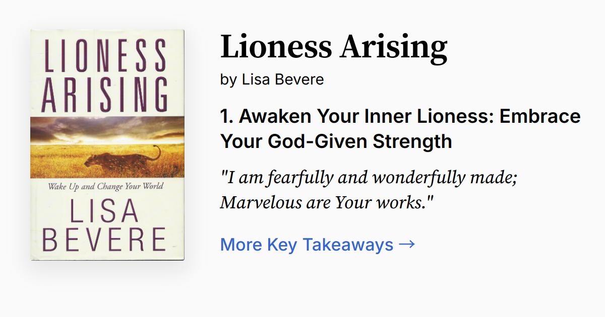 Lioness Arising | Summary, Audio, Quotes, FAQ