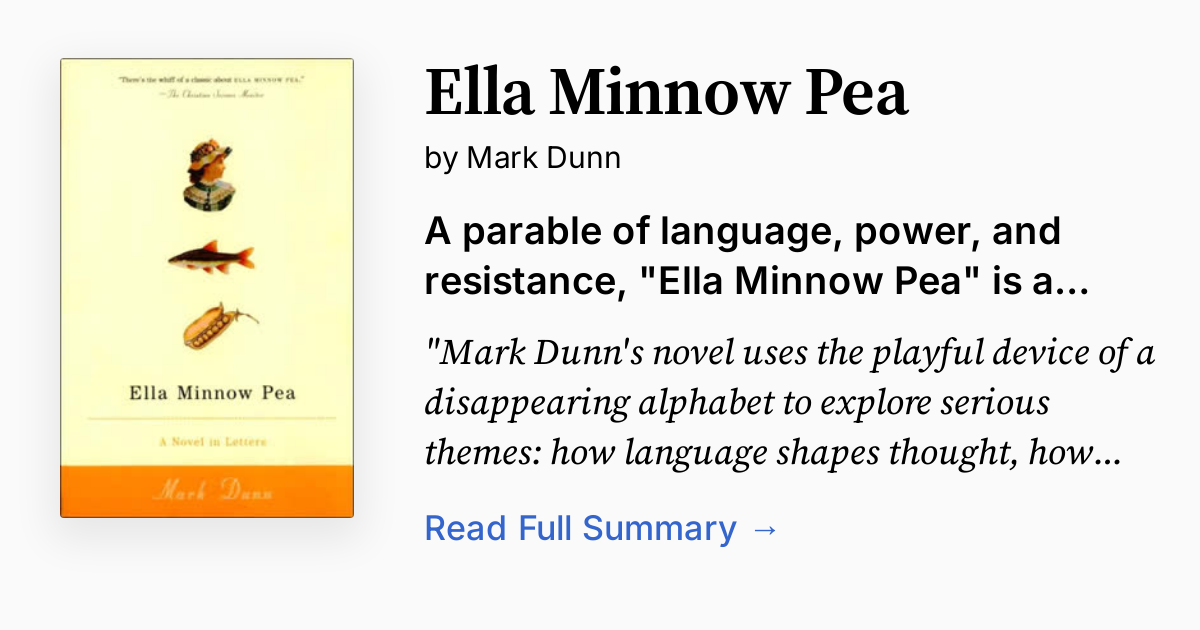 Ella Minnow Pea | Summary, Analysis, FAQ