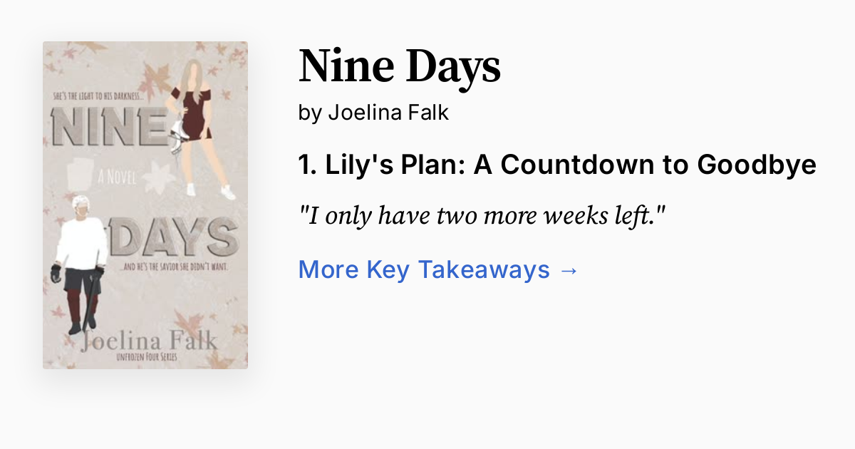 Nine Days by Joelina Falk | Summary, Audio, Quotes, FAQ