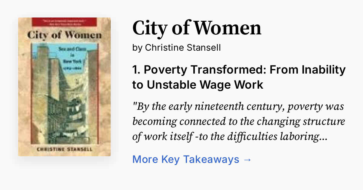 City of Women by Christine Stansell | Summary, Audio, Quotes
