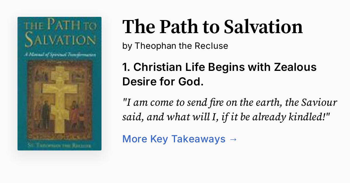 The Path to Salvation, A Concise Outline of Christian Ascesis | Summary ...