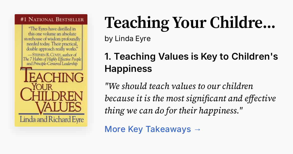 Teaching Your Children Values | Summary, Audio, Quotes