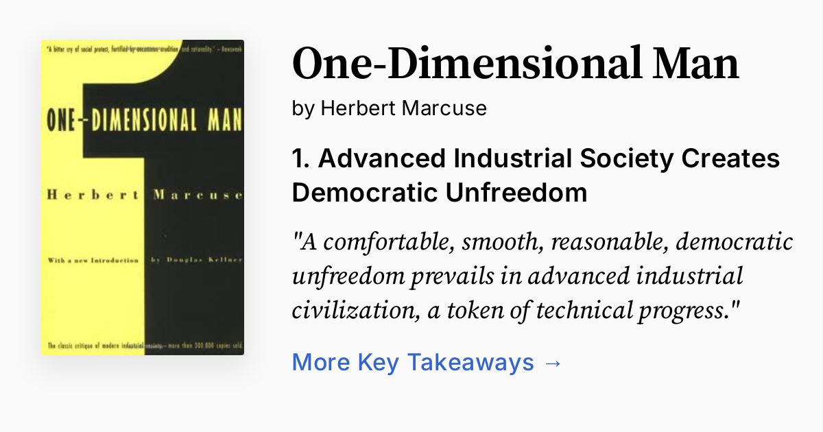 One-Dimensional Man | Summary, Quotes, FAQ, Audio