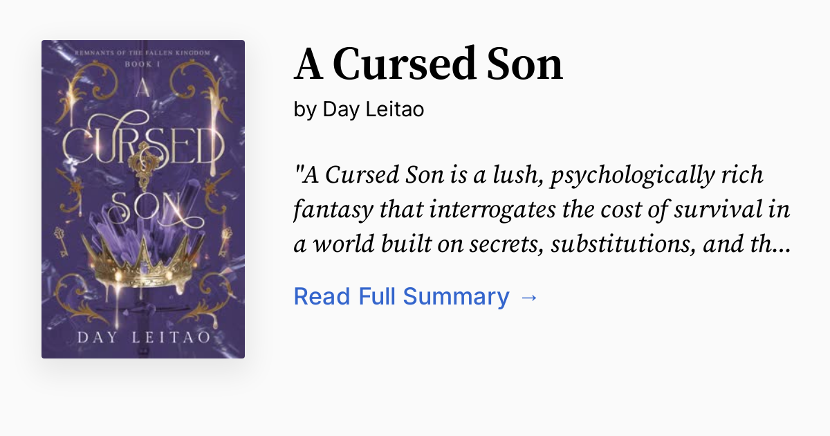 A Cursed Son by Day Leitao | Summary, Analysis