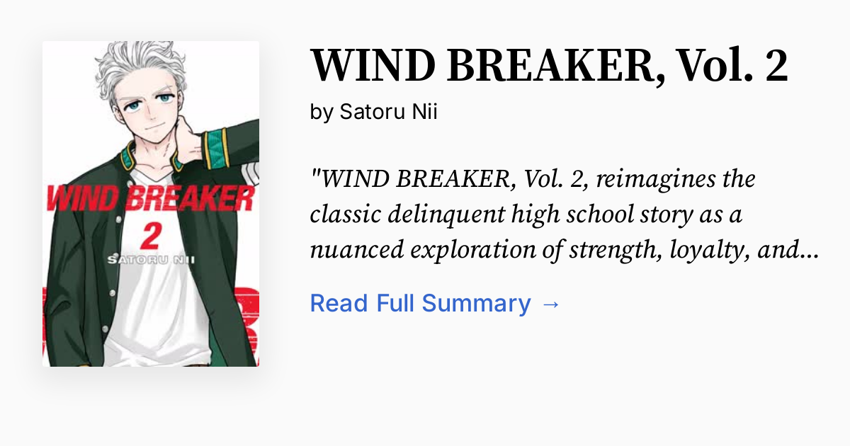 WIND BREAKER, Vol. 2 | Summary, Audio, Analysis