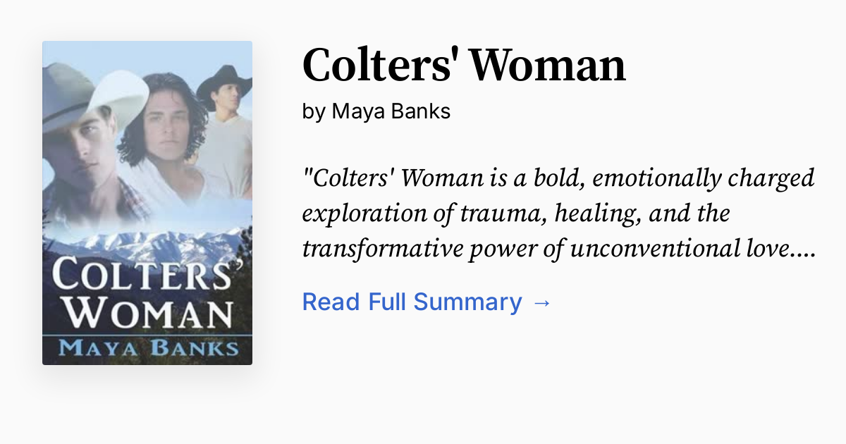 Colters' Woman by Maya Banks | Summary, Audio, Analysis