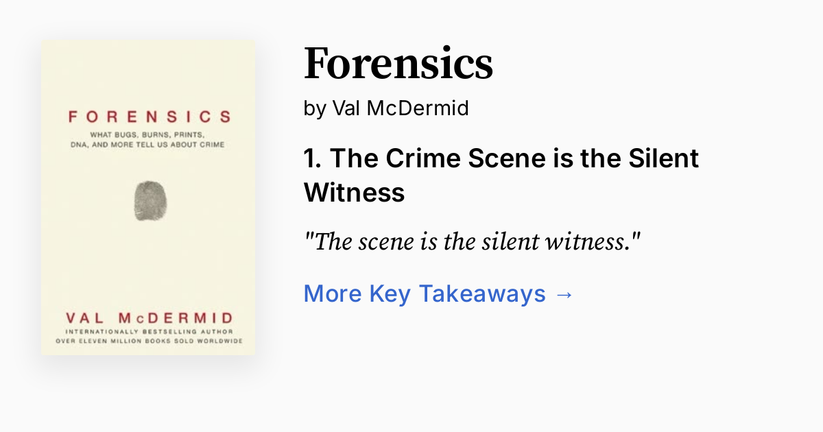 Forensics by Val McDermid | Summary, Quotes, FAQ, Audio