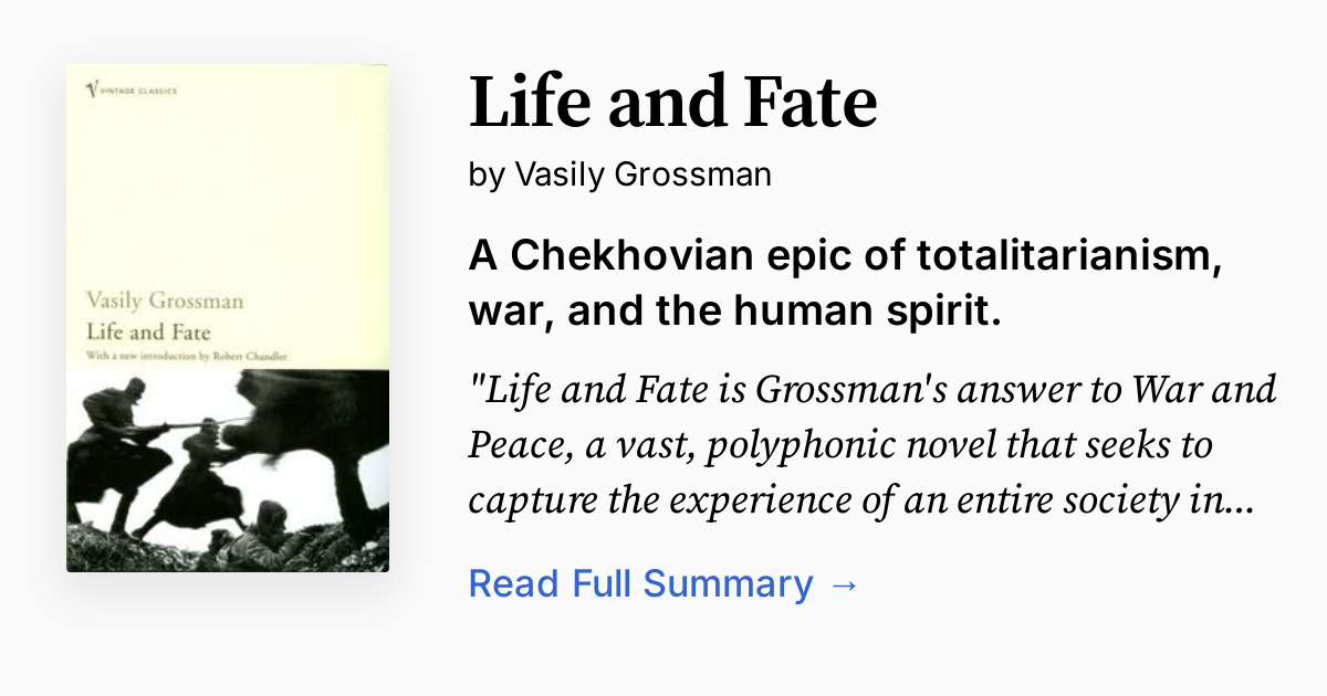 Life and Fate by Vasily Grossman | Summary, Analysis
