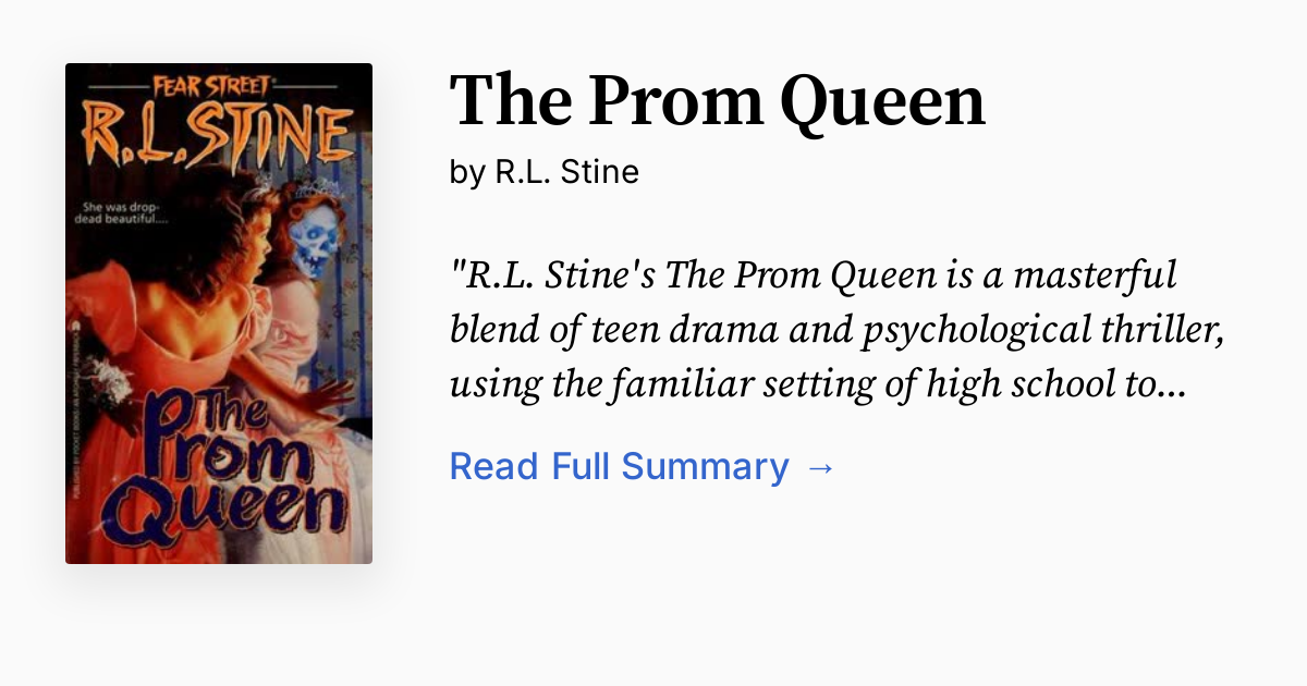 The Prom Queen by R.L. Stine | Summary, Analysis, FAQ