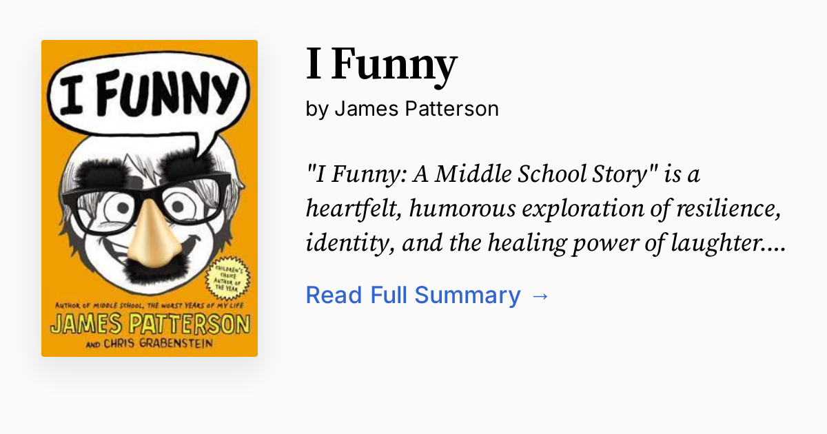 I Funny by James Patterson | Summary, Analysis, FAQ